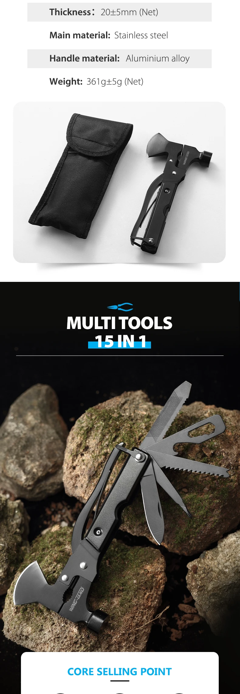 15in1 Outdoor Multi-Function Pliers - Durable & Versatile