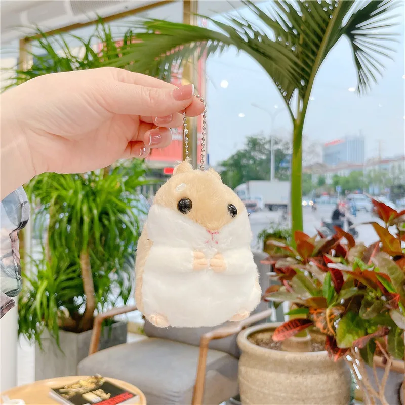Cute Hamster Mini Plush Keychain Toys - Stuffed Animal Dolls
