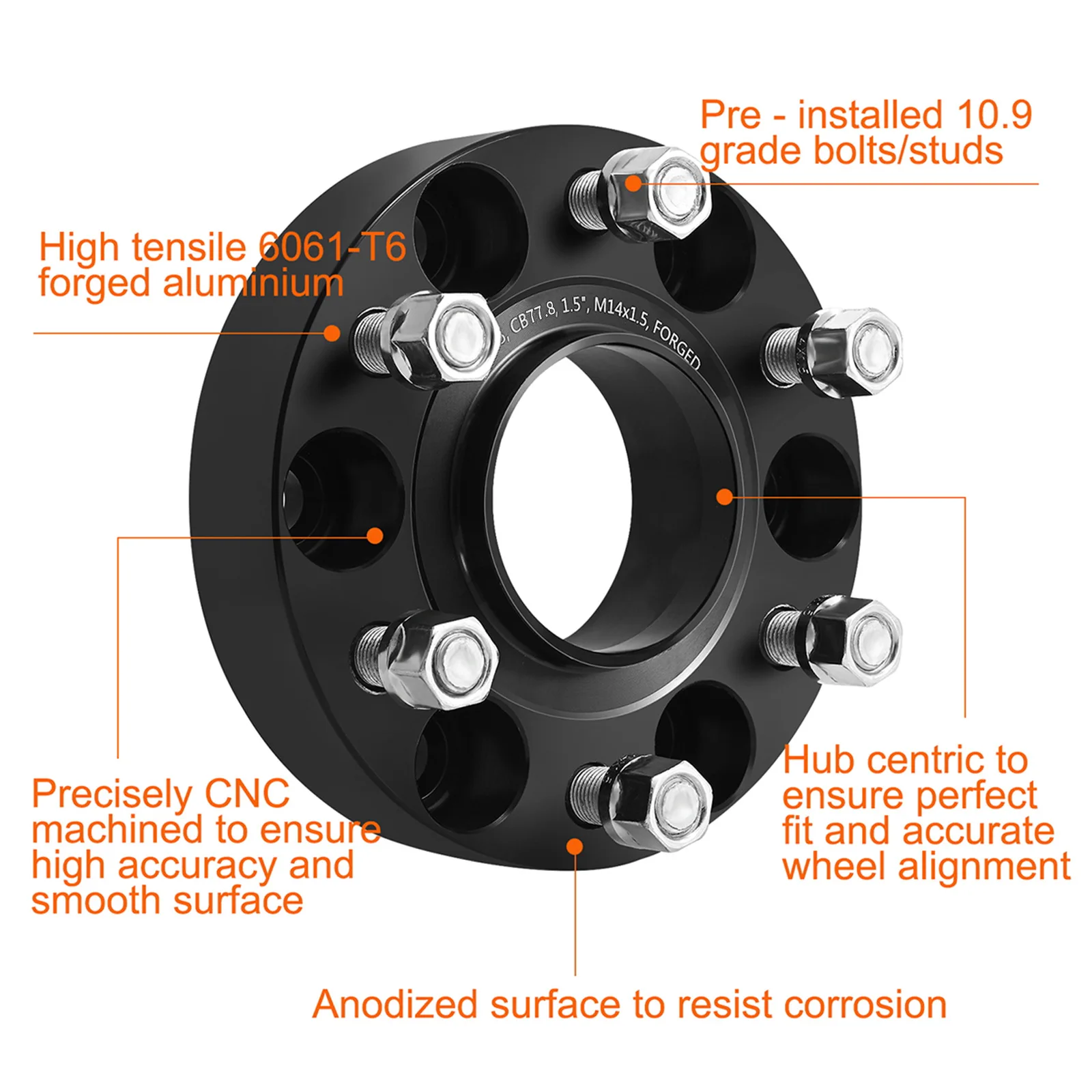 Custom Size And Color Billet Hub Centric Adapters Customized 4-hole/5 ...
