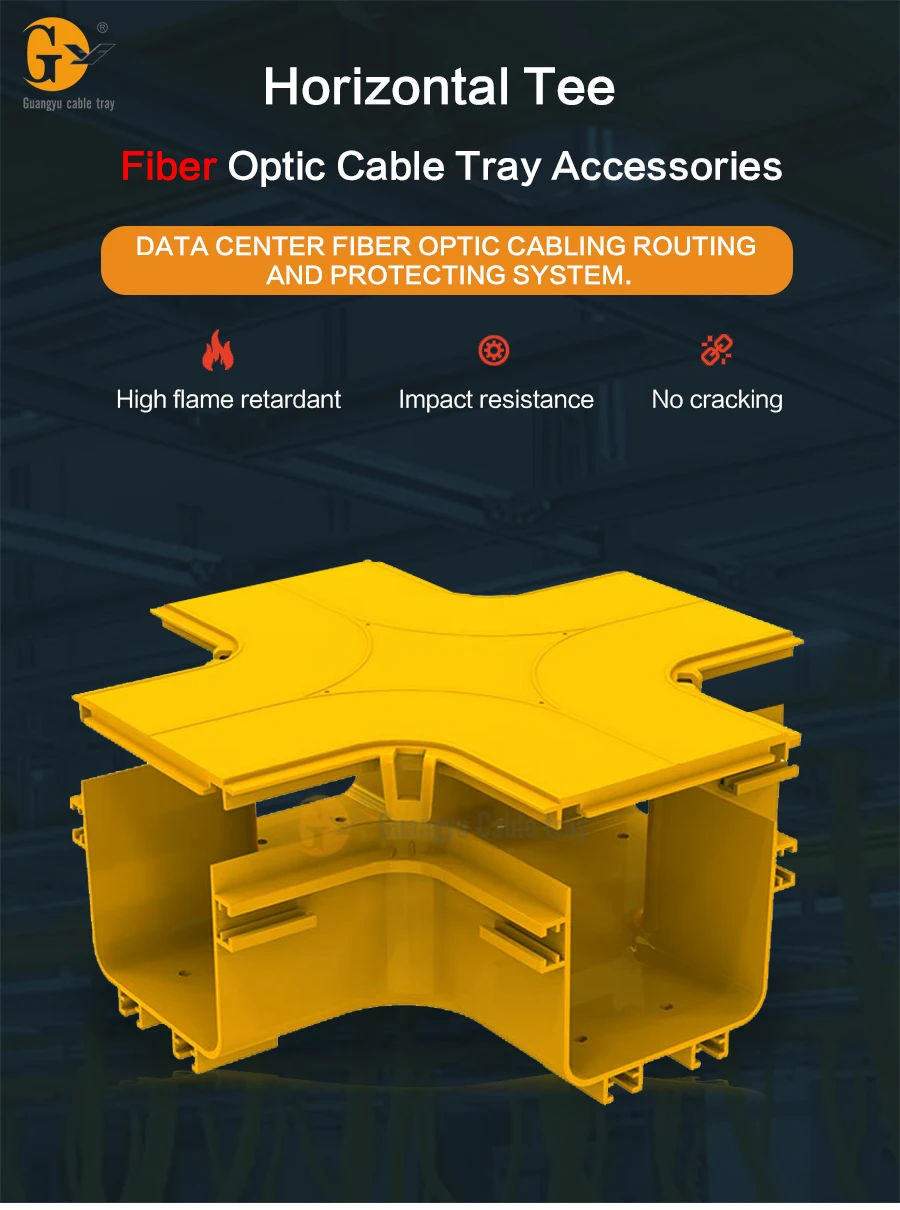 Guangyu Customize Size Yellow Plastic Cable Tray Fiber Optic Runner Cable Tray 240mm Abs Raceway ...