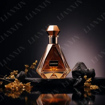 High End Perfume Bottle Triangle Shaped Fragrance Packaging Glass ...