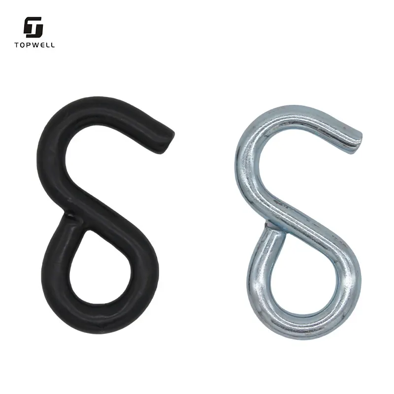 1 Inch 25mm Black PVC Coated S-Hook Large Open 1500kg Capacity for ...