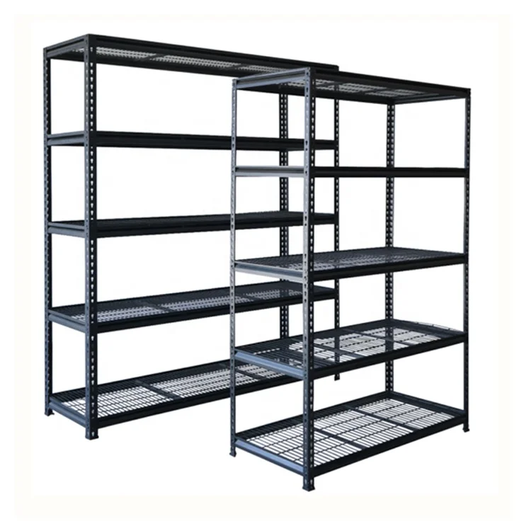 Commercial black storage shelving racking systems warehouse factory ...