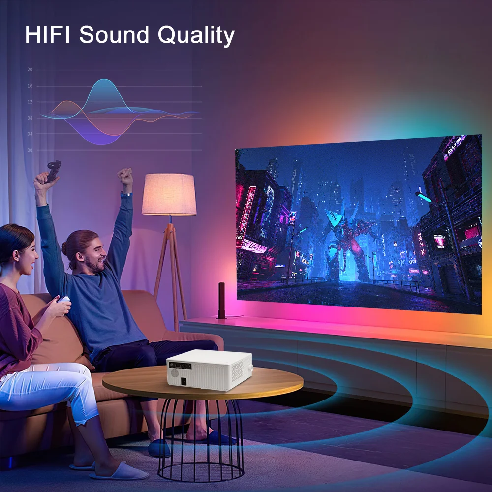 Everycom E700 Pro Projector 4k 14000 Lumens 1+16g Smart Led Laser Projector Android 9.0 ...