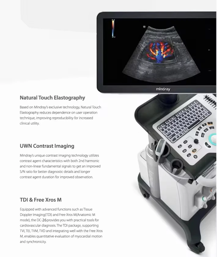 Mindray DC-26 Trolley Ultrasound Machine - Color Doppler
