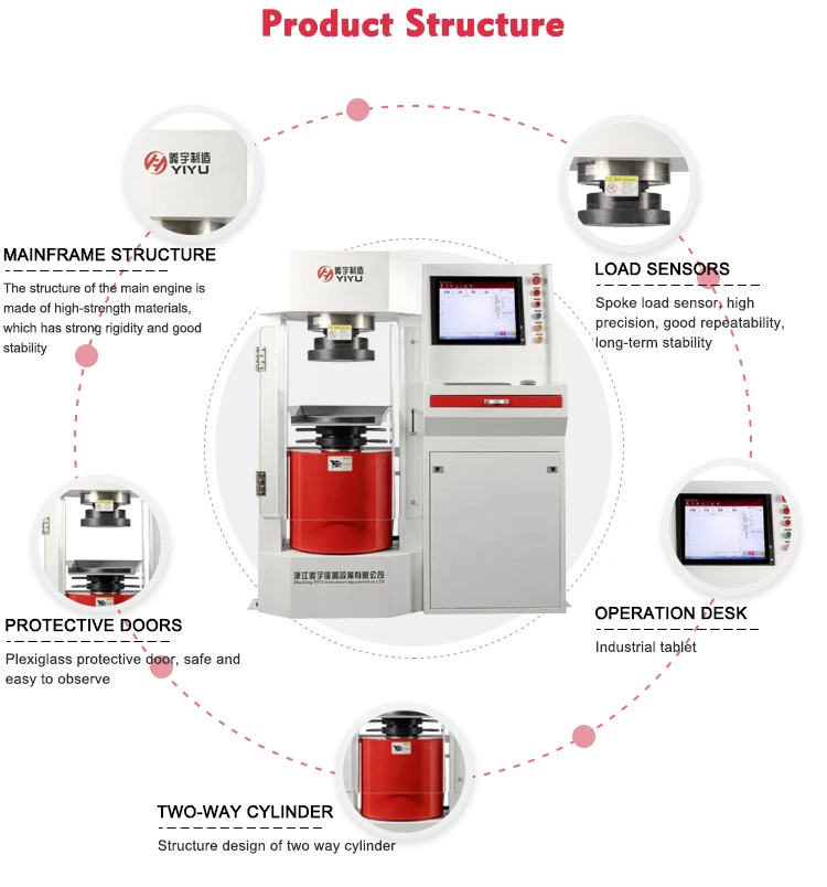 Laboratory Machine Yaw-2000d Computer Hydraulic Tester 200ton Hydraulic ...