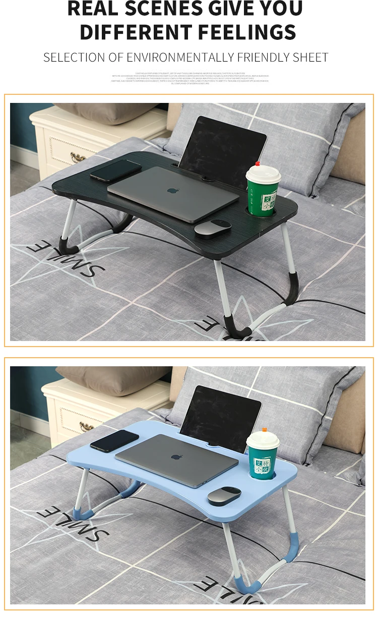 Office Furniture Folding Lap Desk For Laptop Adjustable Standing Bed ...