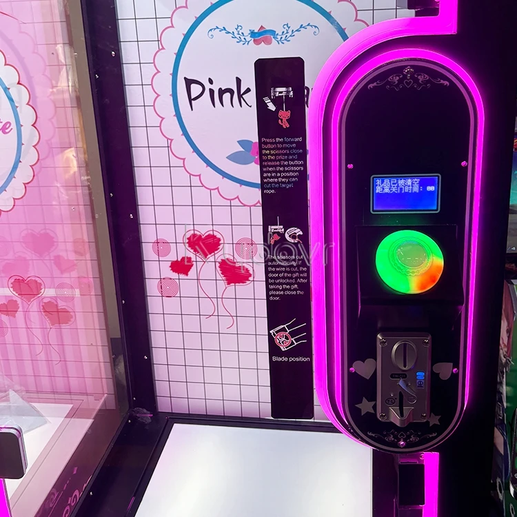 Amusement Park Mini Arcade Machine Coin Operated Claw Scissors Doll ...