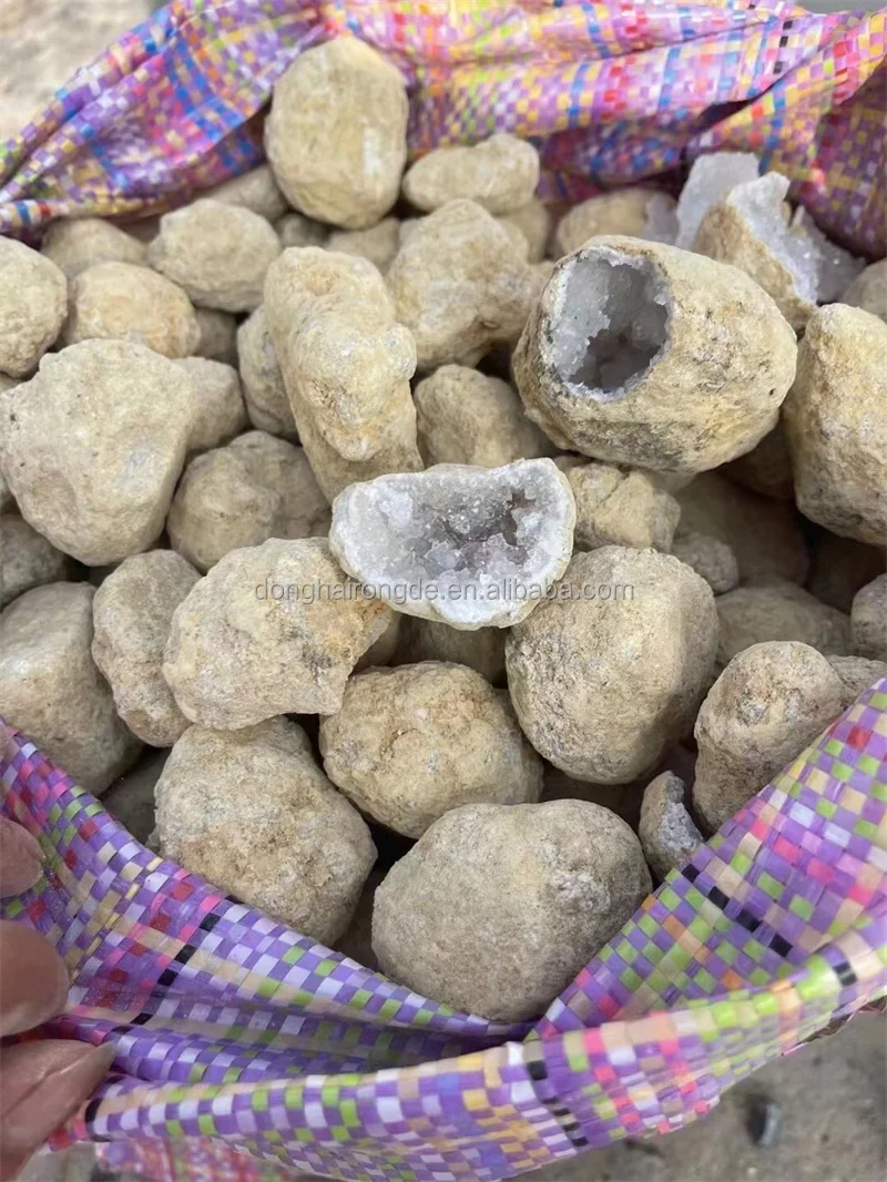 Unopened Natural Quartz Crystal Geode for Healing & Decor