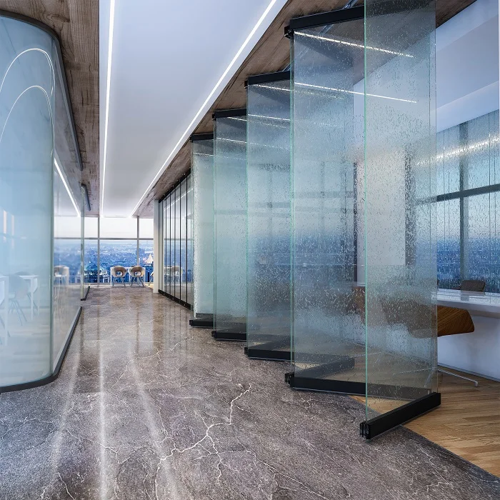 Highline Modern 110 C-Fold Sliding Glass Partition Bi-Fold Frameless ...