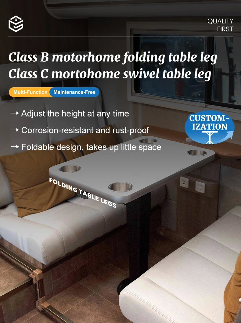 Heavy Duty RV Telescopic Table Pedestal with Gas Lift, Adjustable ...