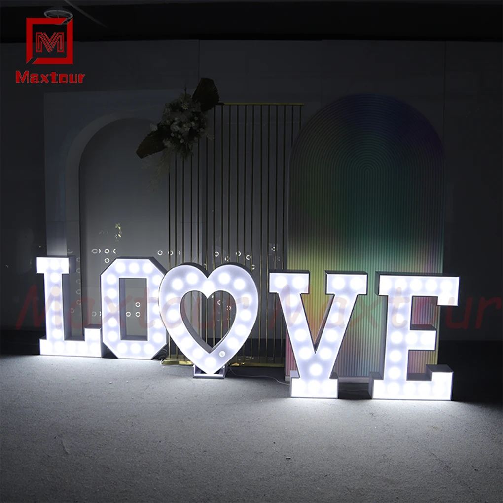 Luxury Love White Pvc Stand With Lighting Character Letter Stand For ...