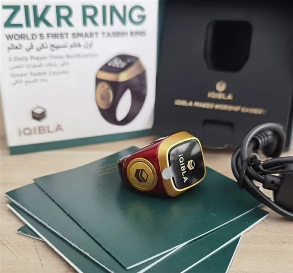 Smart Ring Tasbeeh Counter with Iqibla Online Fajr Azan
