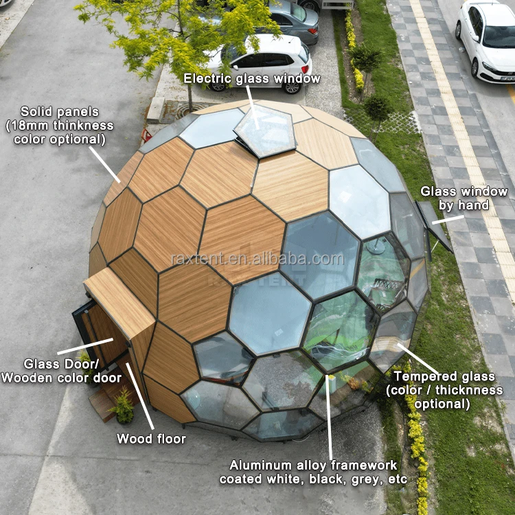 7M Glamping Geodesic Dome House with Bathroom for Airbnb Resort ...