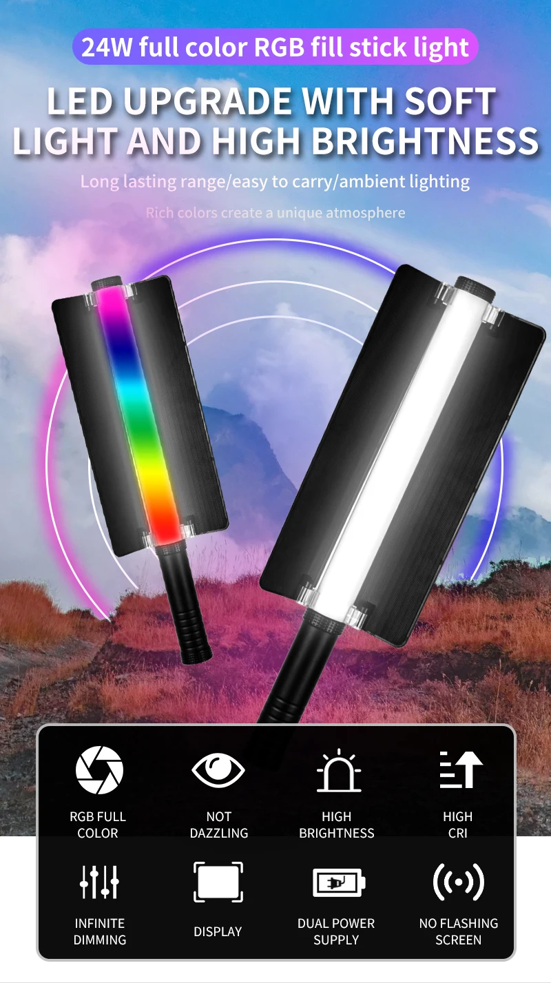 Rgb Handheld Fill Light Rod Led Fill Light Rod Source Manufacturer ...