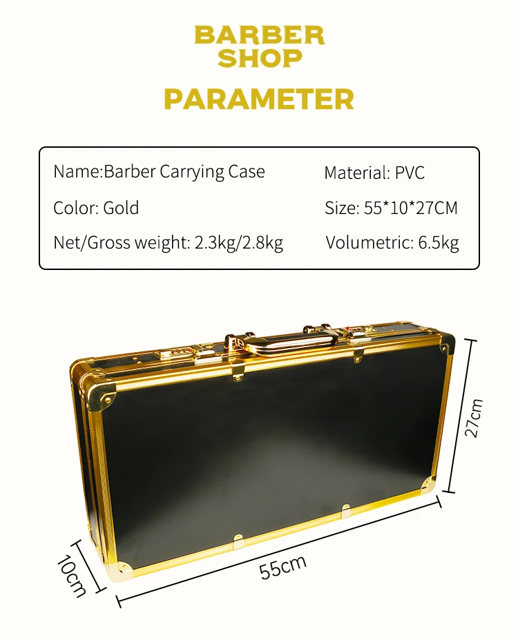 Professional Metal Barber Organizer Box - Portable & Durable