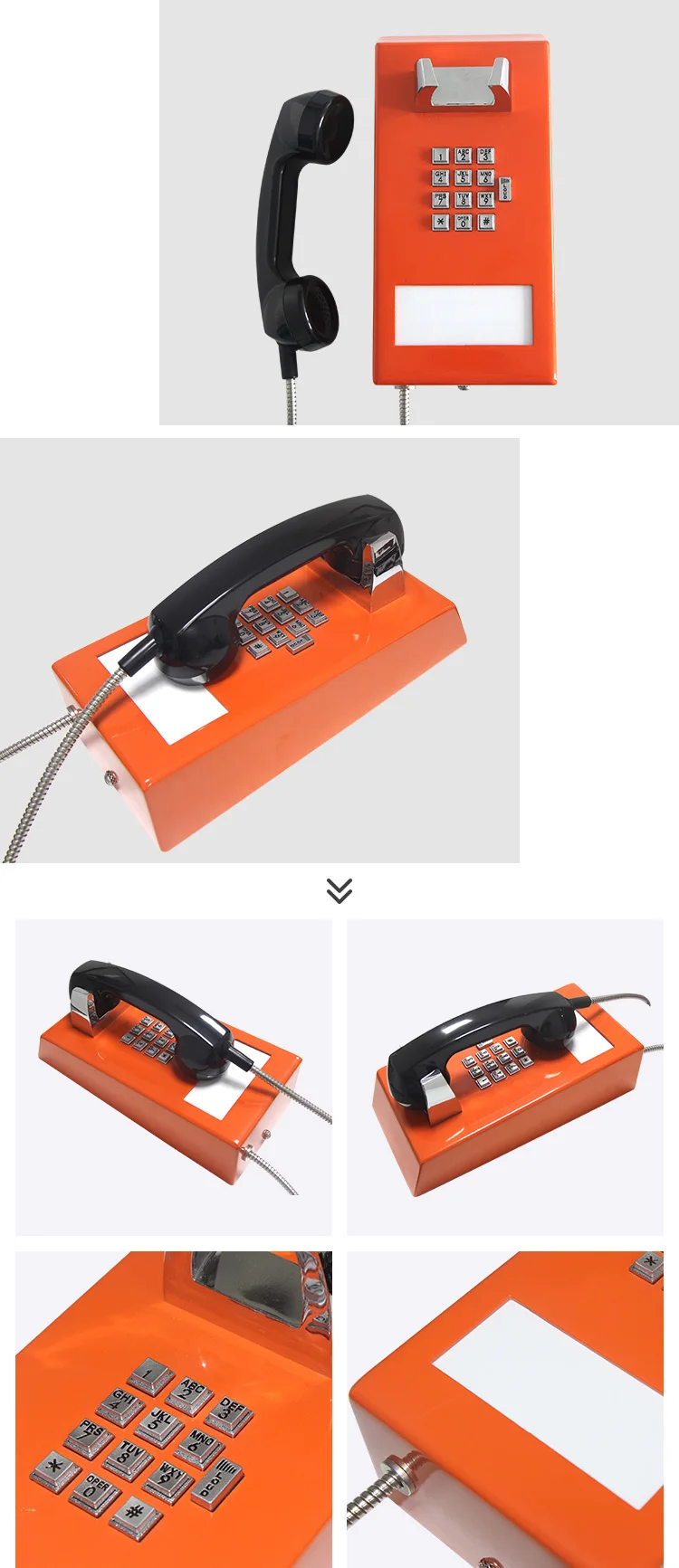 Cold Rolled Steel Gray Inmate Prison Telephone For Drug Rehabilitation ...