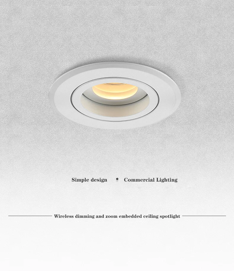 Modern COB LED Downlight 5W 7W 10W Adjustable Narrow Beam Angle Remote ...