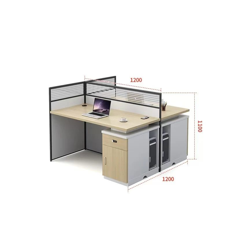 Modern Boss Staff Desk Office Workstation with Glass Partition for ...