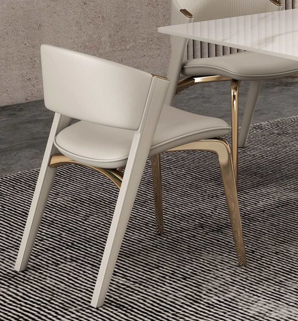 Italian Modern Design Light Luxury Dining Chair for Household
