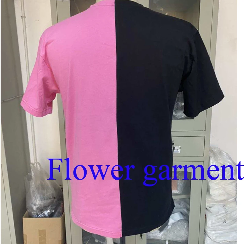 Custom Colors Men Split Two Tone Color Block T-shirt