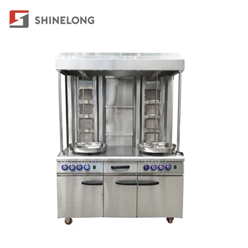 8 Burners Chicken Shawarma Toaster Grill BBQ Machine Price Gas for Sale