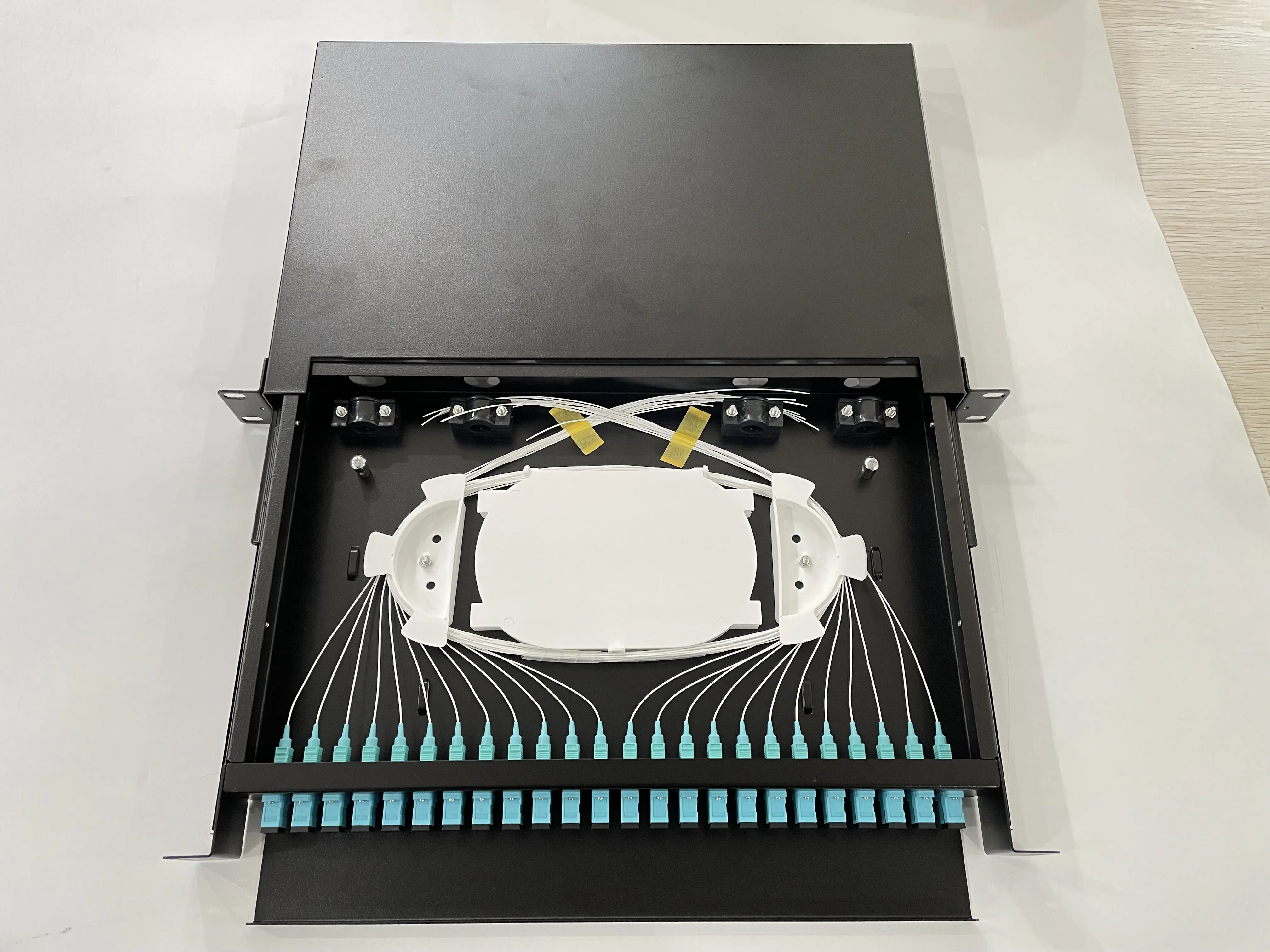 1U 2U 12 24 48 Port Rack Mounted Sliding Type Optical Fiber Optic Patch ...