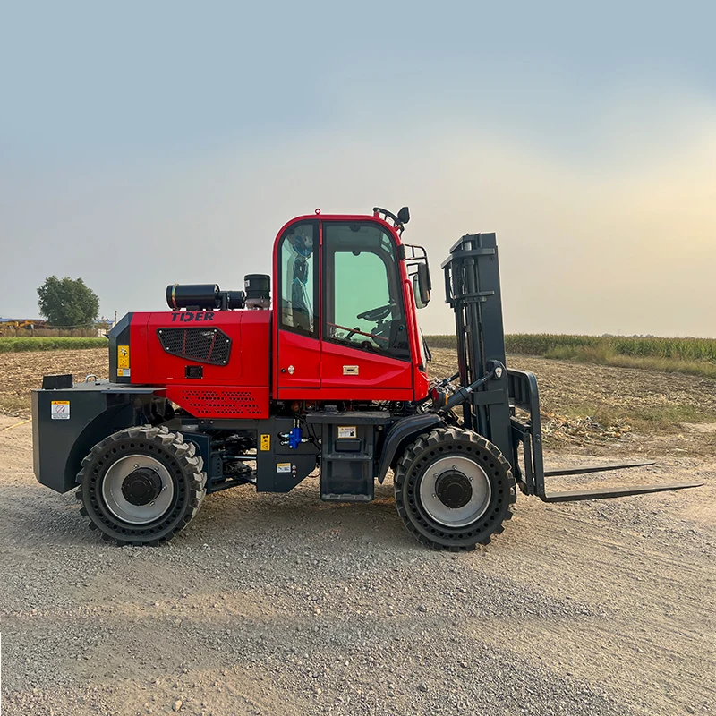 Tder Ce Iso Off Road Forklift 3m Lift Height 4wd 4x4 3.5ton 4wd Diesel All Rough Terrain ...