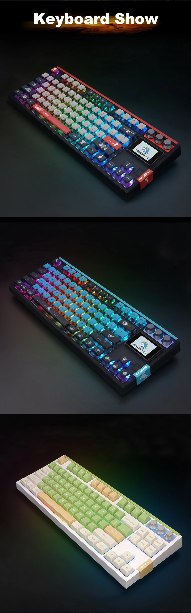 Skyloong GK87 Pro Tkl Hotswappable Mechanical Keyboard Linear Tactile ...