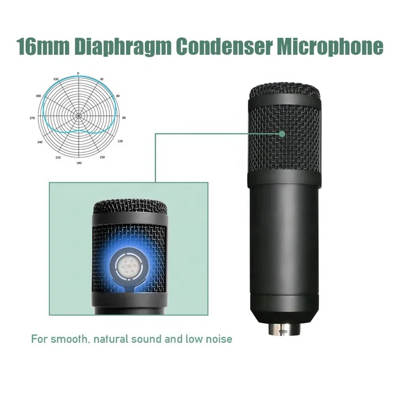 192khz 24bit Sampling Rate Usb Microphone Set Youtube Podcast Recording ...