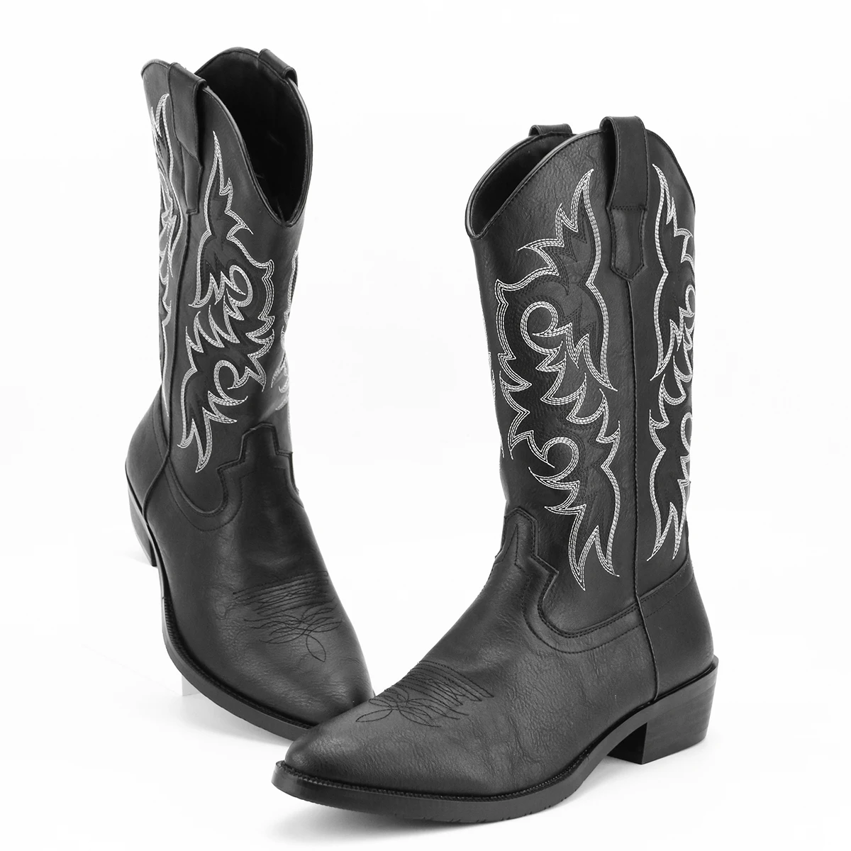 Men's Classic Cowboy Boots - Slip-on,High-top Design With Durable Anti ...