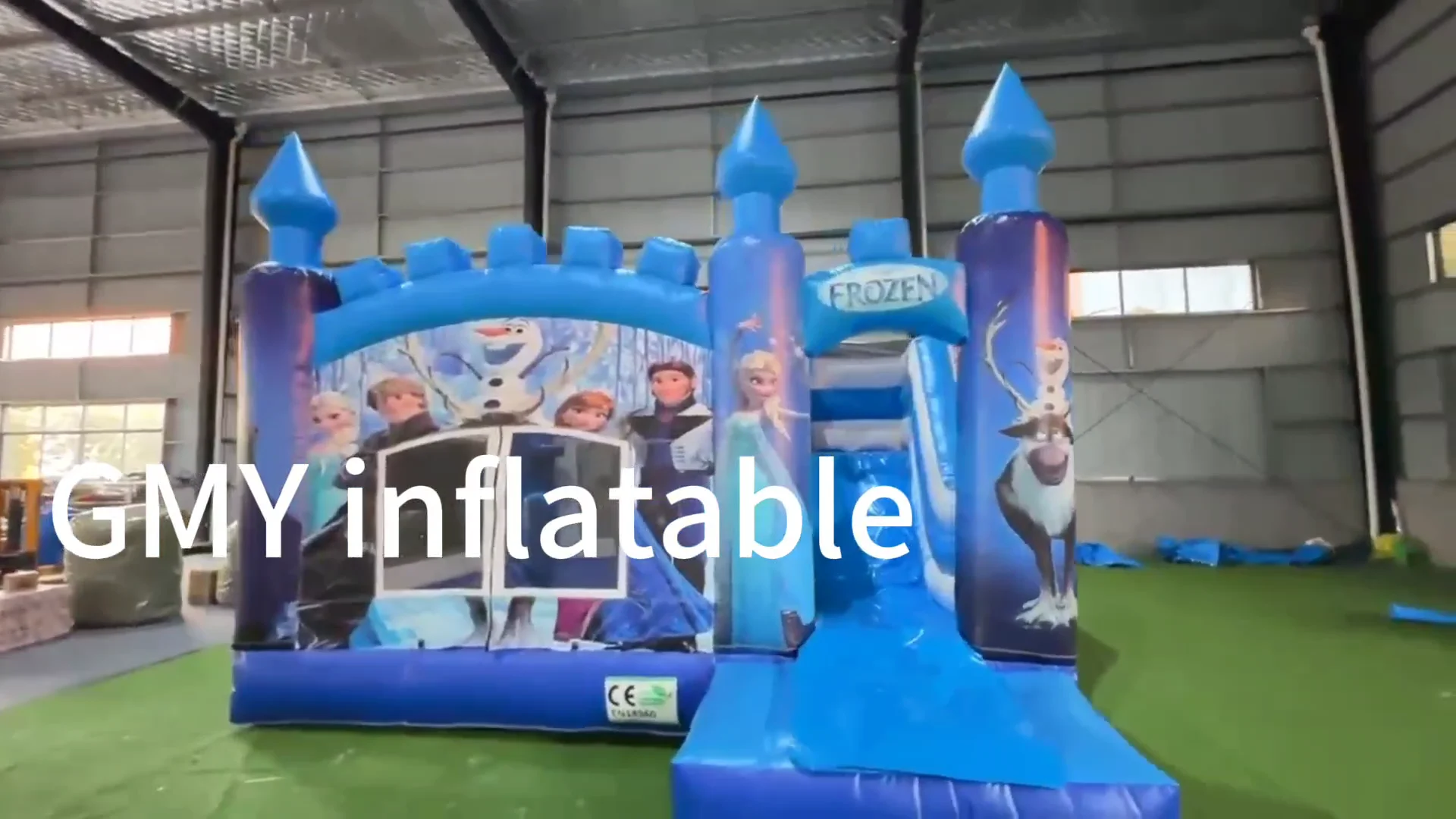 Frozen Inflatable Bouncer Jumping Bouncy Castle With Slide For Kids ...
