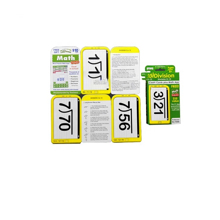 Wjpc Custom Learning Math Flash Cards Printing Wholesale Cognitive