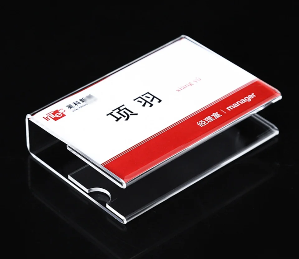 Transparent Acrylic Custom Logo Desktop Triangle Name Plate/sign For ...