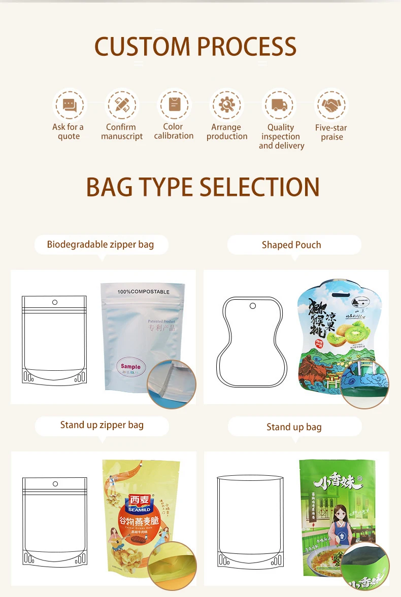 Custom Printer Plastic Frozen Fish Shrimp Seafood Product Frozen Food ...