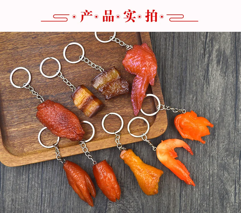 Wholesale Bulk Cheap Simulation/food Key Chains Small Gift Bag Pendant ...