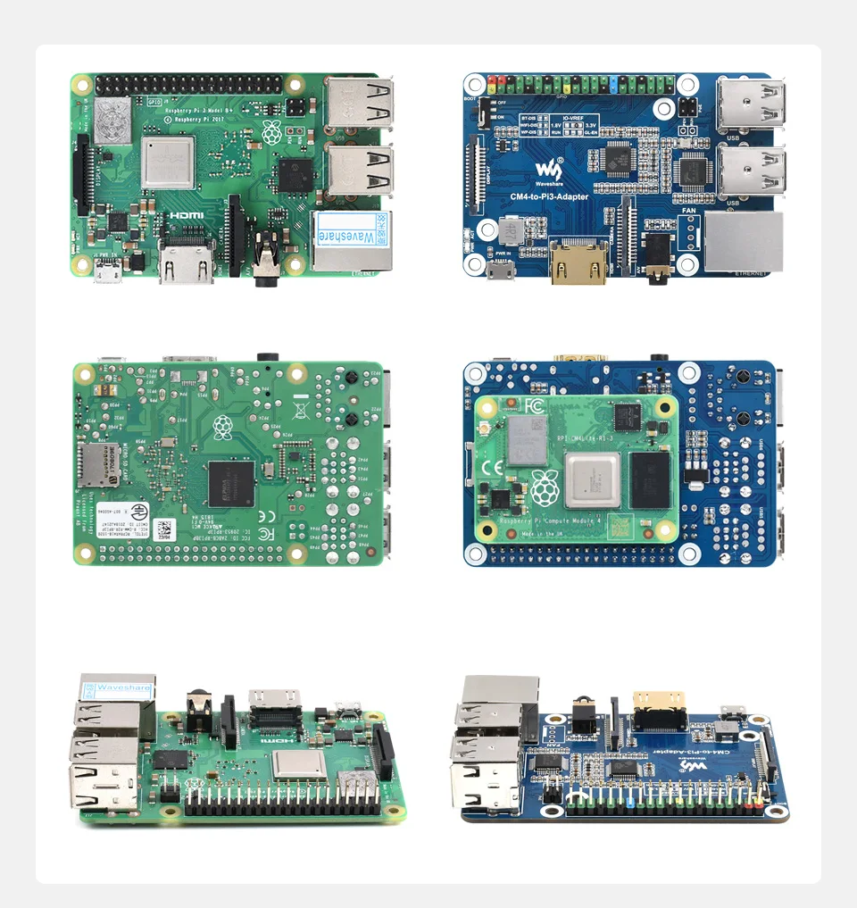 Raspberry PI CM4 to PI 4B/3B Adapter Board - Mini Computer