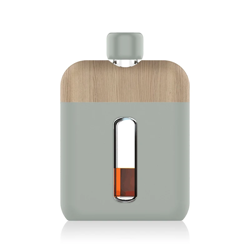 Modern Glass Hip Flask Glass Flask Bottle With Caps For Liquor ...
