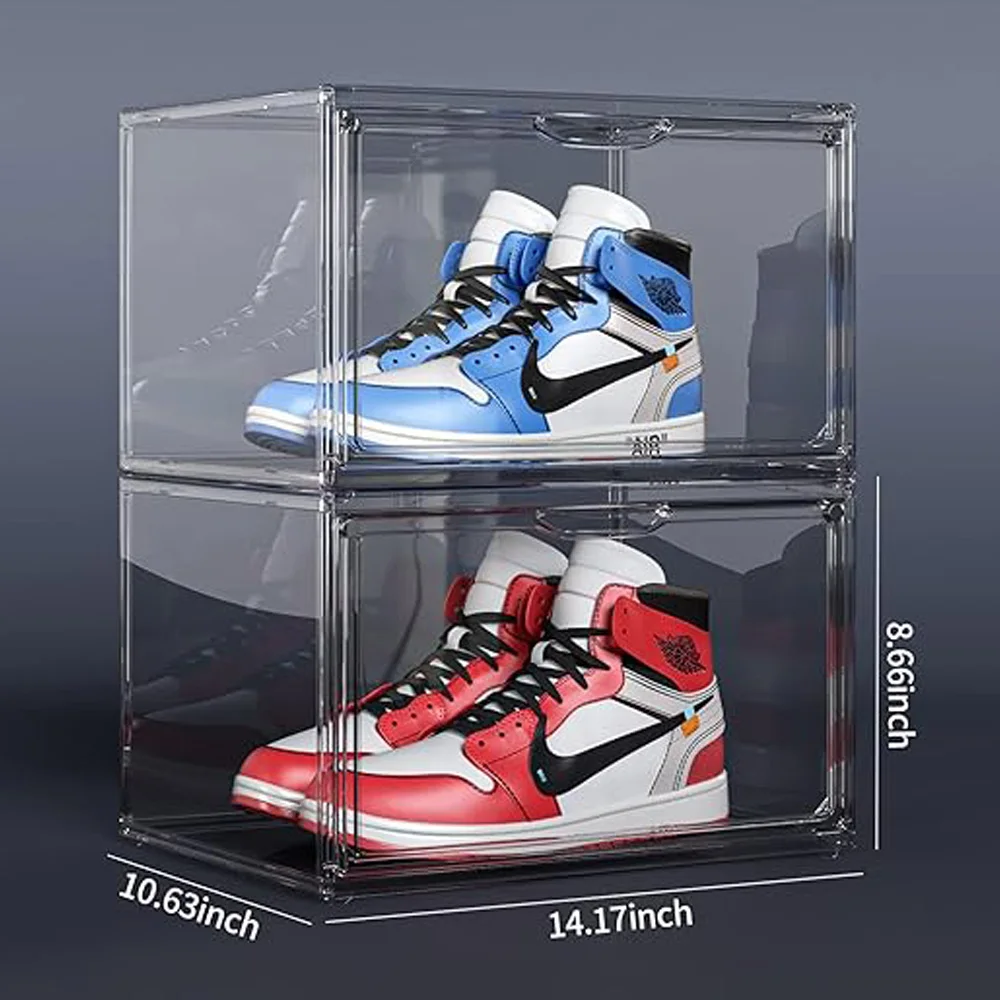 Wholesale Stackable Clear Acrylic Shoes Box Display Storage Box ...