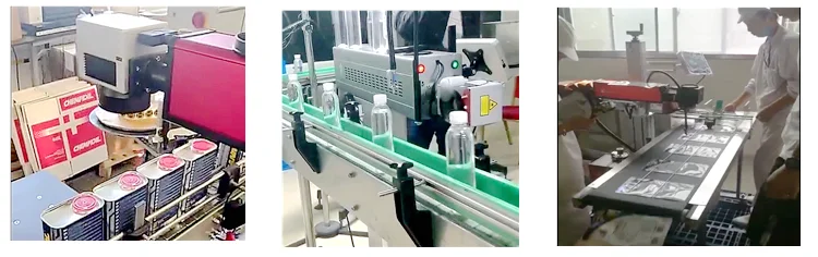 Flying Co2 Laser Date Coding Marking Machine For Factory Production ...