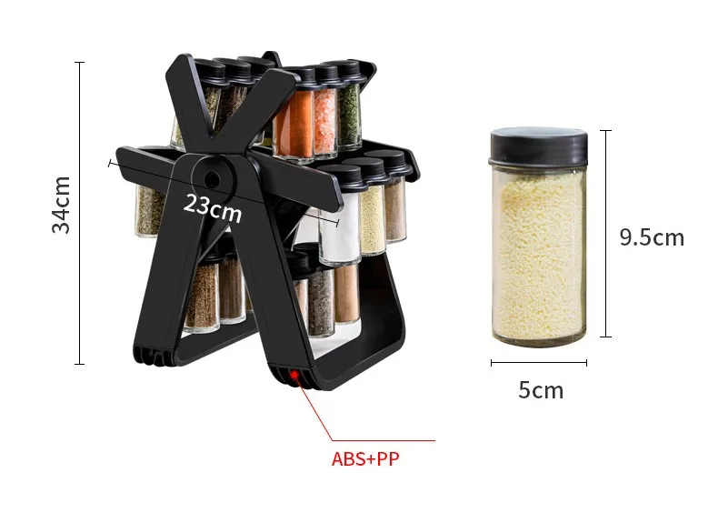 Multifunctional Rotating Spice Rack - Organize Your Kitchen