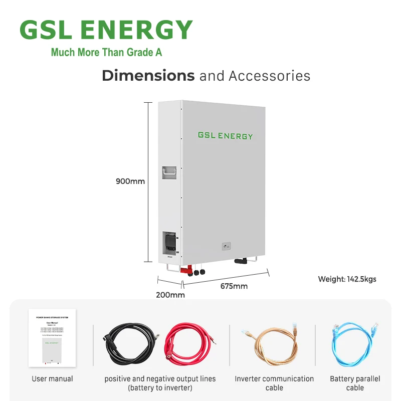 GSL ENERGY Lifepo4 48v Solar Battery - Hybrid Power Solution