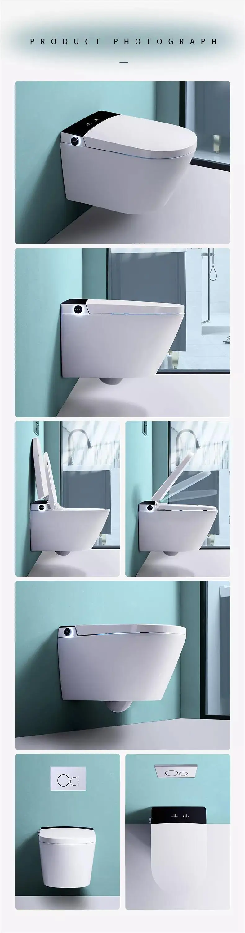 Watermark Electric Wc Foot Sensor Automatic Bidet Flush Bathroom Wall ...