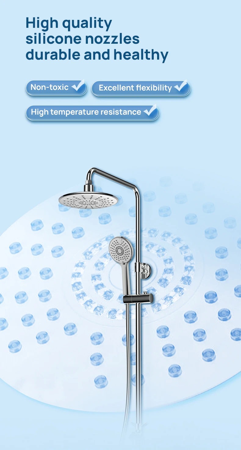 JOMOO Silicone Rainfall Shower Set - Adjustable & Durable