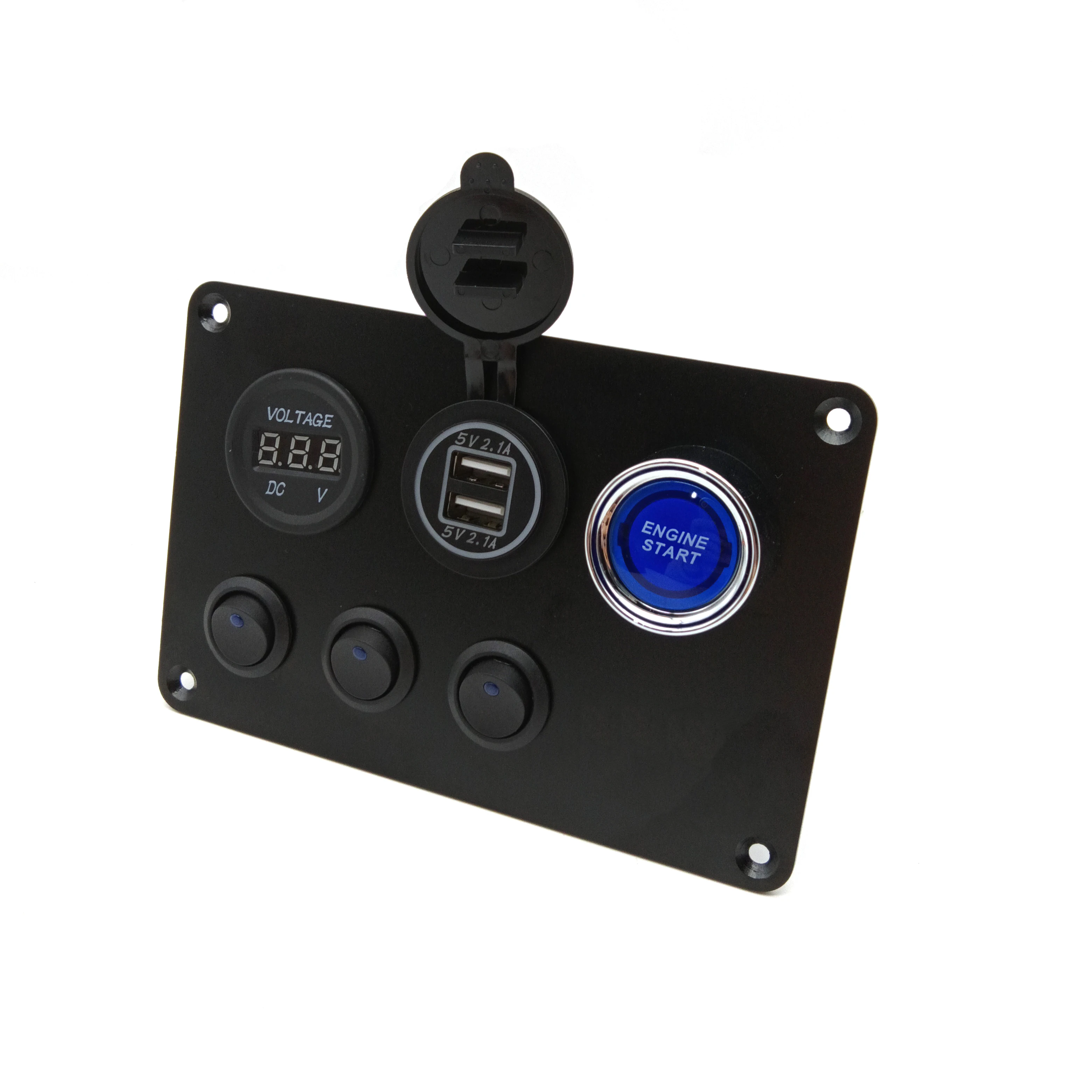 3way 3-hole Switch Panel With Automatic Reset Switch 12v/24v,Aluminum ...