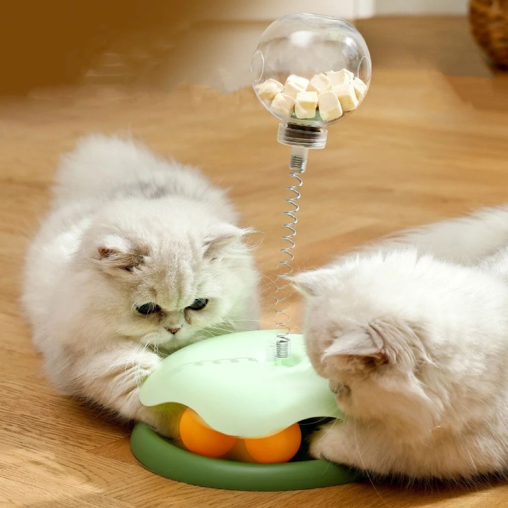 Cat Food Toy - Interactive Double 2-Layer Circle Ball Track