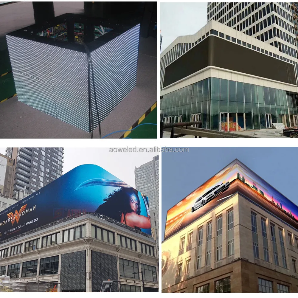 Aowe Big 3d Led Advertising Mall Screen Outdoor Led Screen Display 3d ...