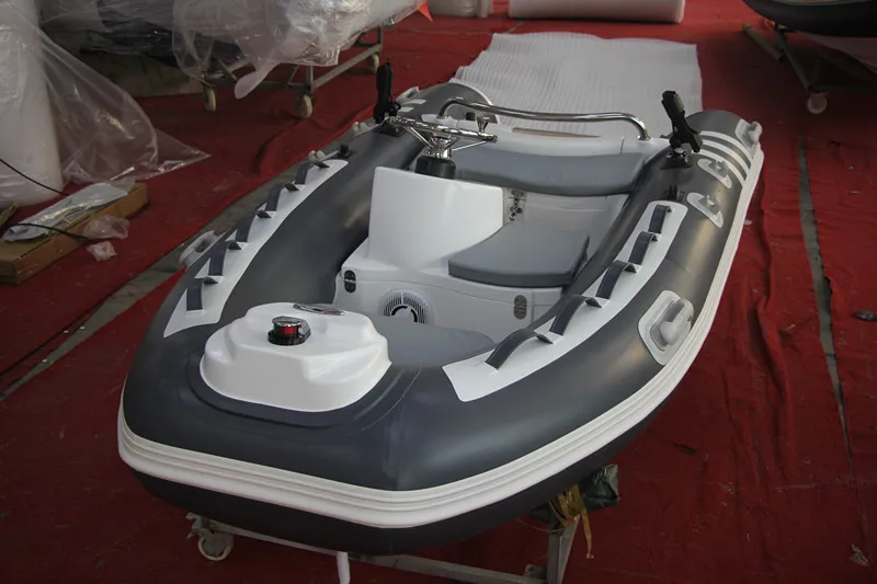 Center Console Inflatable Rib Boat With Steering Hypalon Or Pvc Boats ...