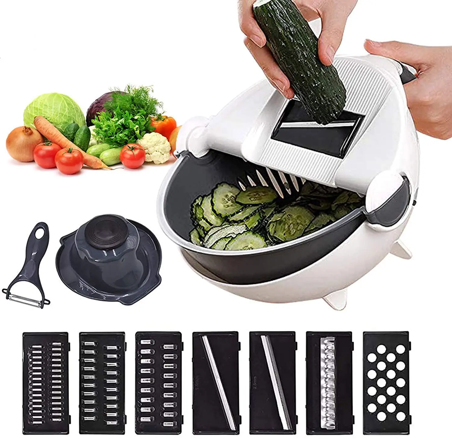 2023 Kitchen Accessories - 9 in 1 Vegetable Cutter