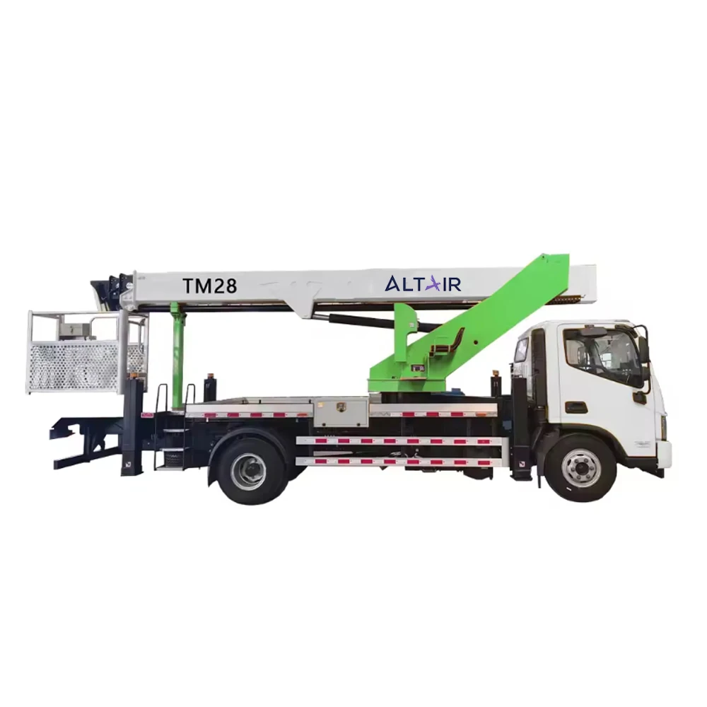 OEM Telescopic Truck Mounted Boom Lift Aerial Work Platform with Bucket ...
